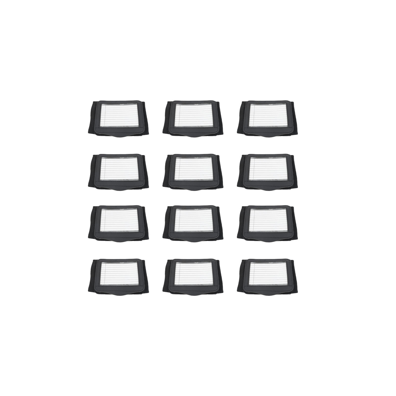 Футбольные браслеты из ПВХ с тройным окошком, браслеты для квотербека, игровые схемы для бейсбола и софтбола, таблички, размер L, 12 шт.