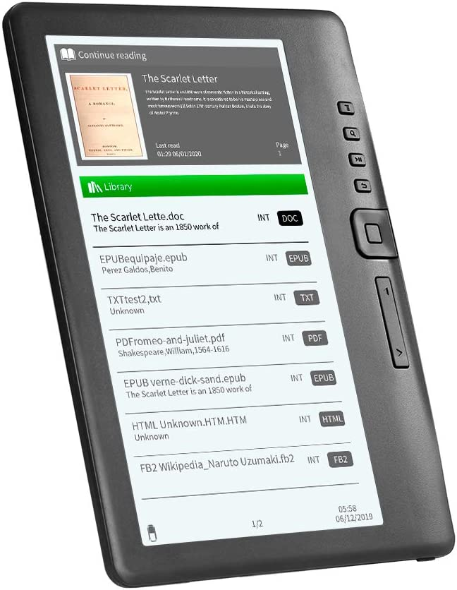 Электронная книга BK7019 портативная 8GB 7 дюймов многофункциональная с подсветкой цветной LCD экран