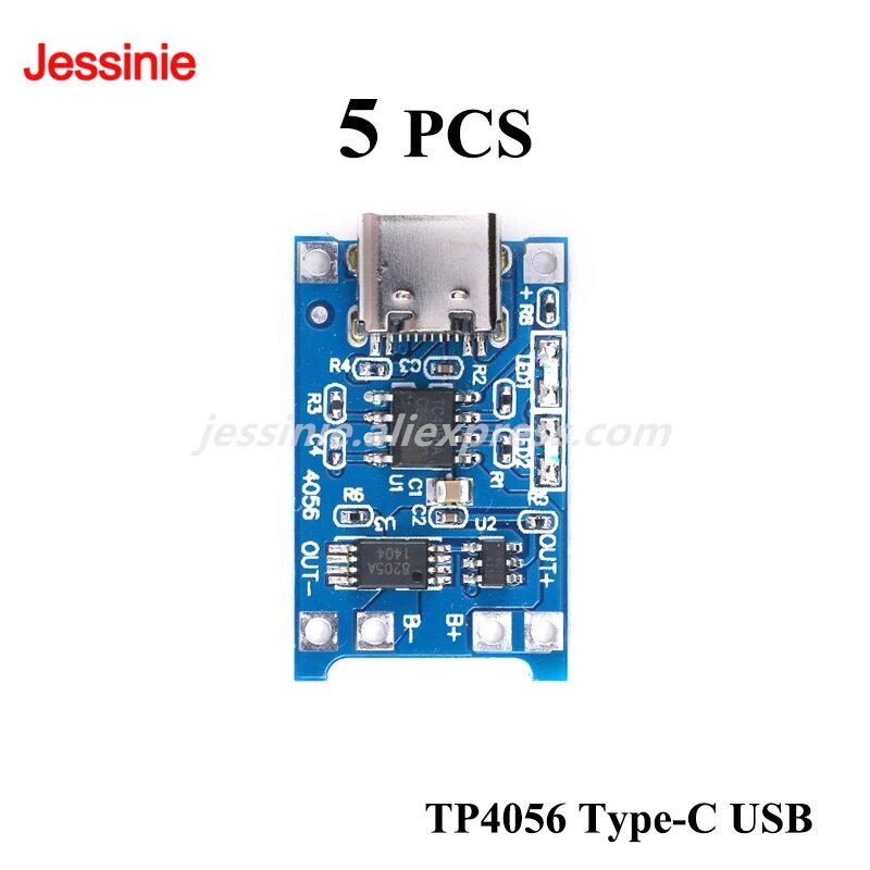 5шт. Модуль зарядки TP4056 Type-C USB