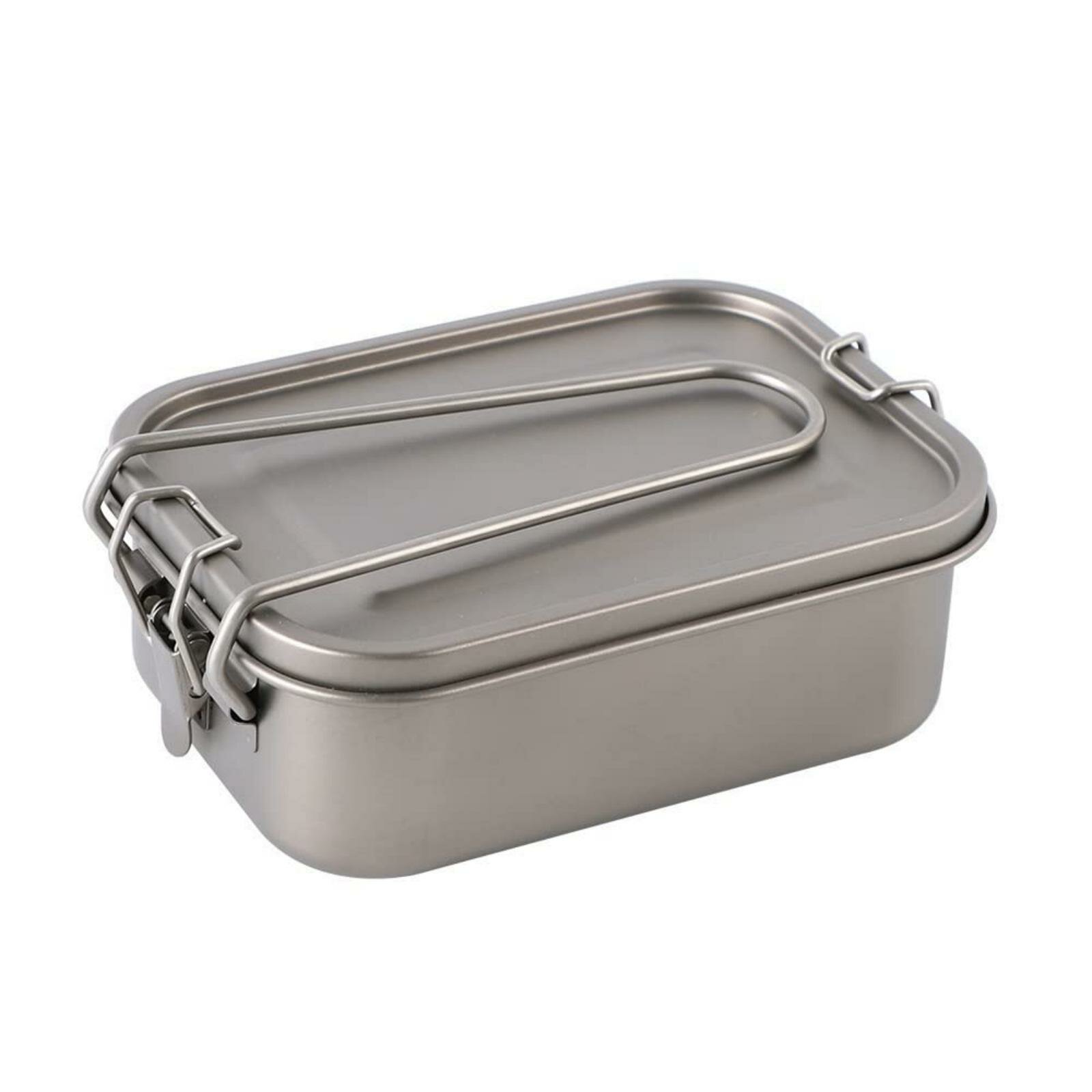 Ланчбокс из чистого титана для открытом воздуха Кемпинг Bentobox Портативная посуда Прямоугольный