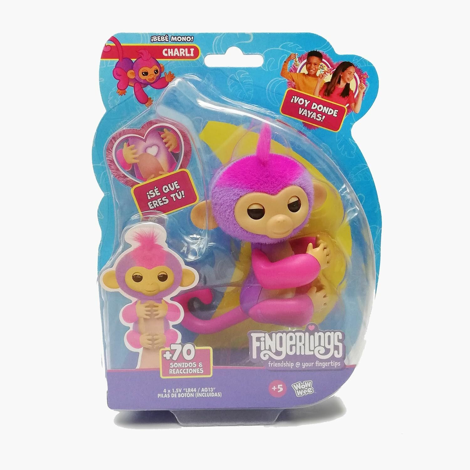 Wow Wee Fingerlings / Самая озорная электронная интерактивная игрушка-обезьянка с более чем 70 различными звуками и реакциями, Молодняк оригинал