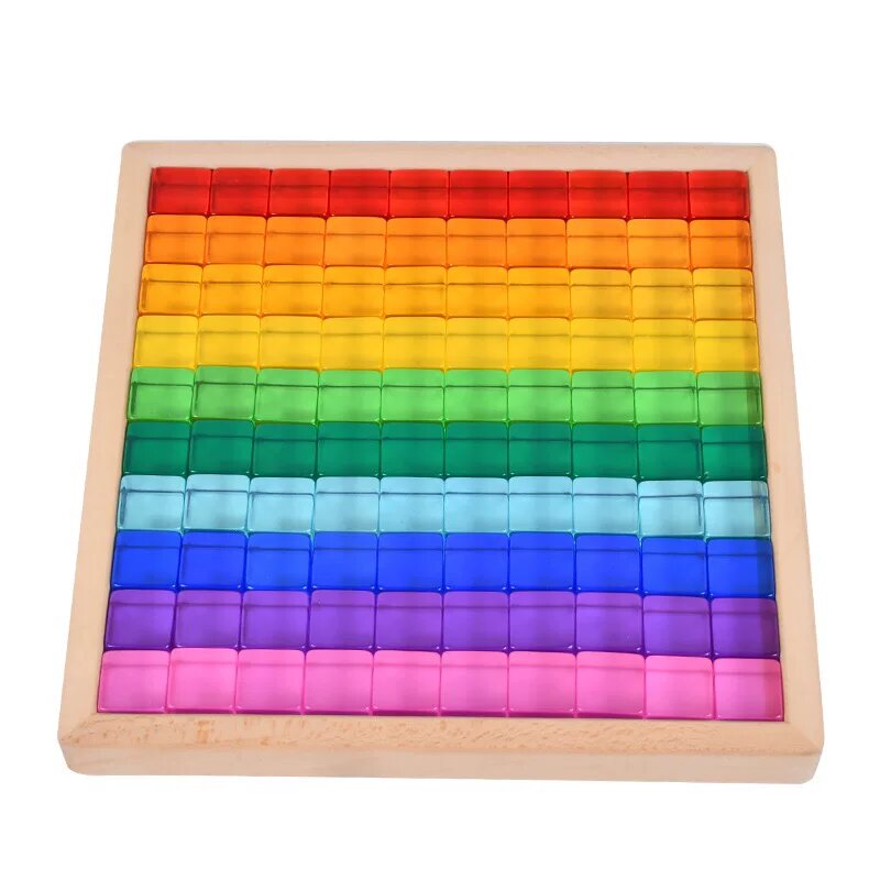 Желе-кубики 10 цветов 100 шт. - Большой обучающий набор для строительства