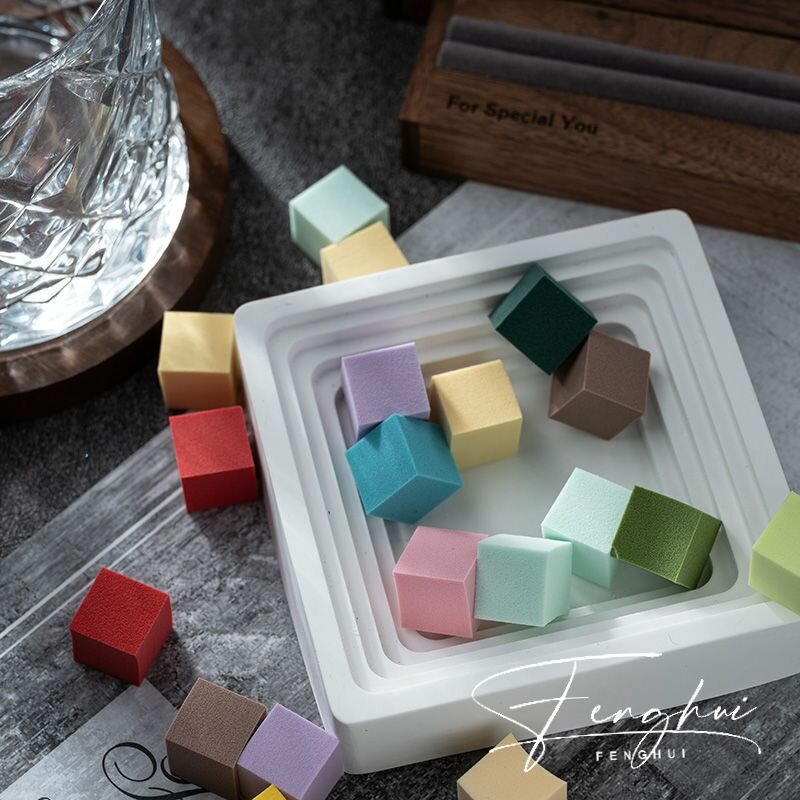 Инструмент для нейл-арта мини-блок тофу, губка для нанесения клея, градиентный румянец, смешивание, клей для рисования, DIY материал