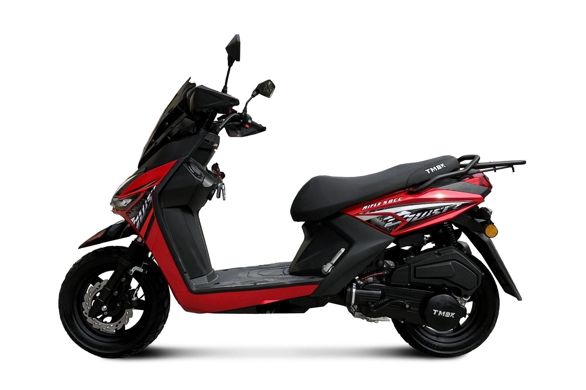 Скутер TMBK "Rifle", красный, 50 куб. см, 4-х тактный двигатель, клиренс 120мм