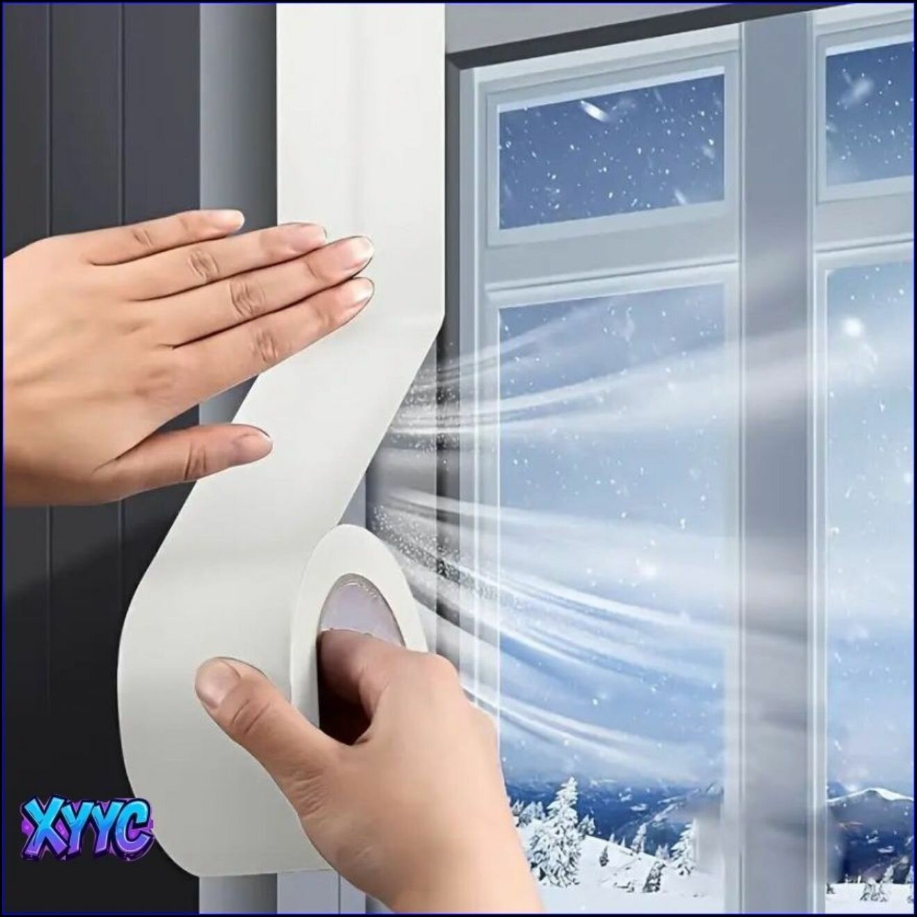 Ветрозащитная и теплоизоляционная пленка для окон 3м, защита от протечек зимой, водонепроницаемая, без клеевого герметика, высокая вязкость