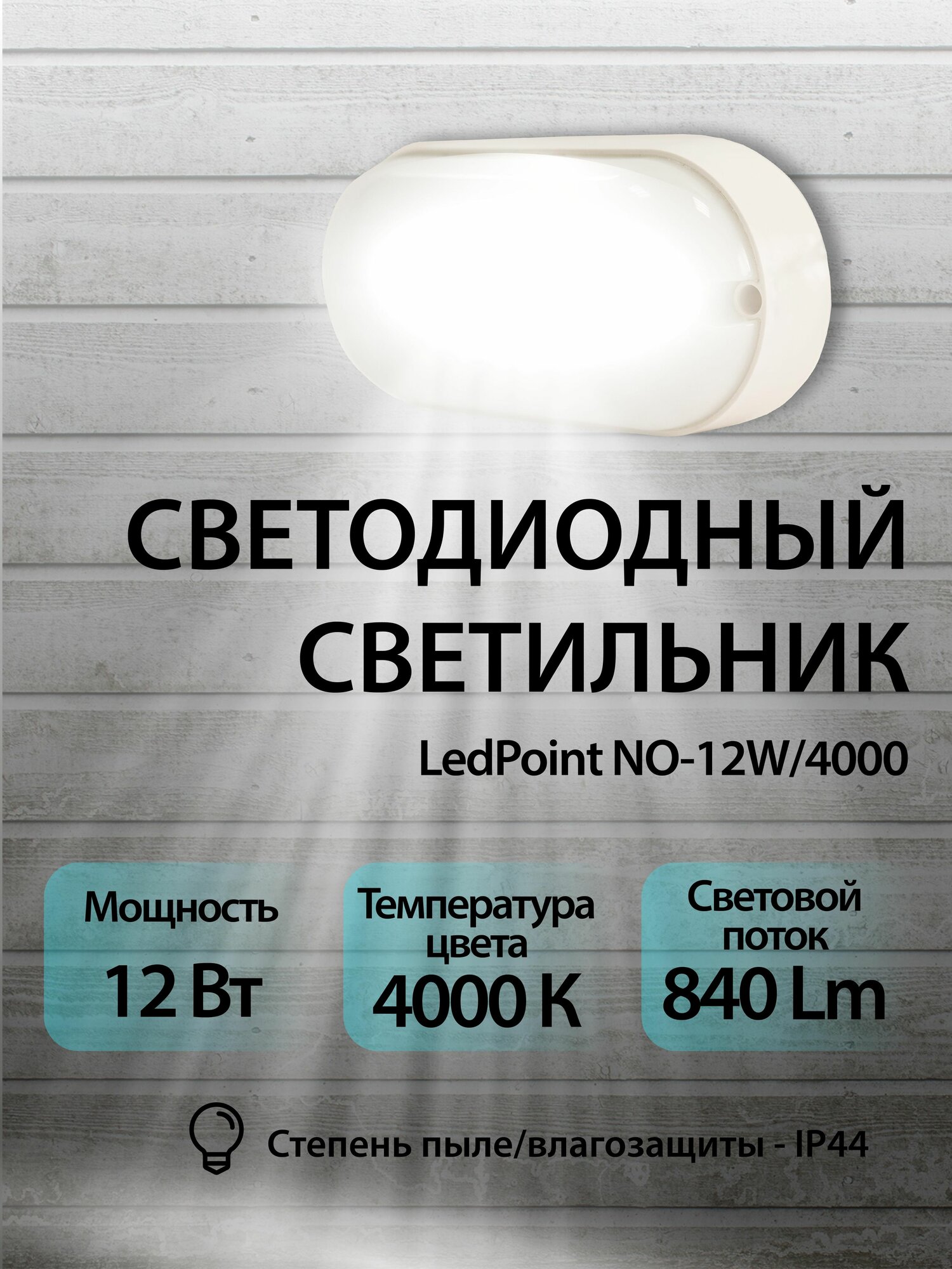 Светильник светодиодный LedPoint NO-12W/4000