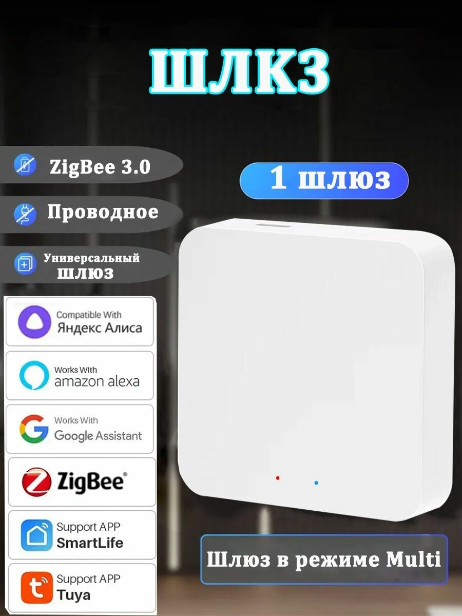 Умный беспроводной шлюз Tuya ZigBee 3.0, мультипротокольный хаб для умного дома