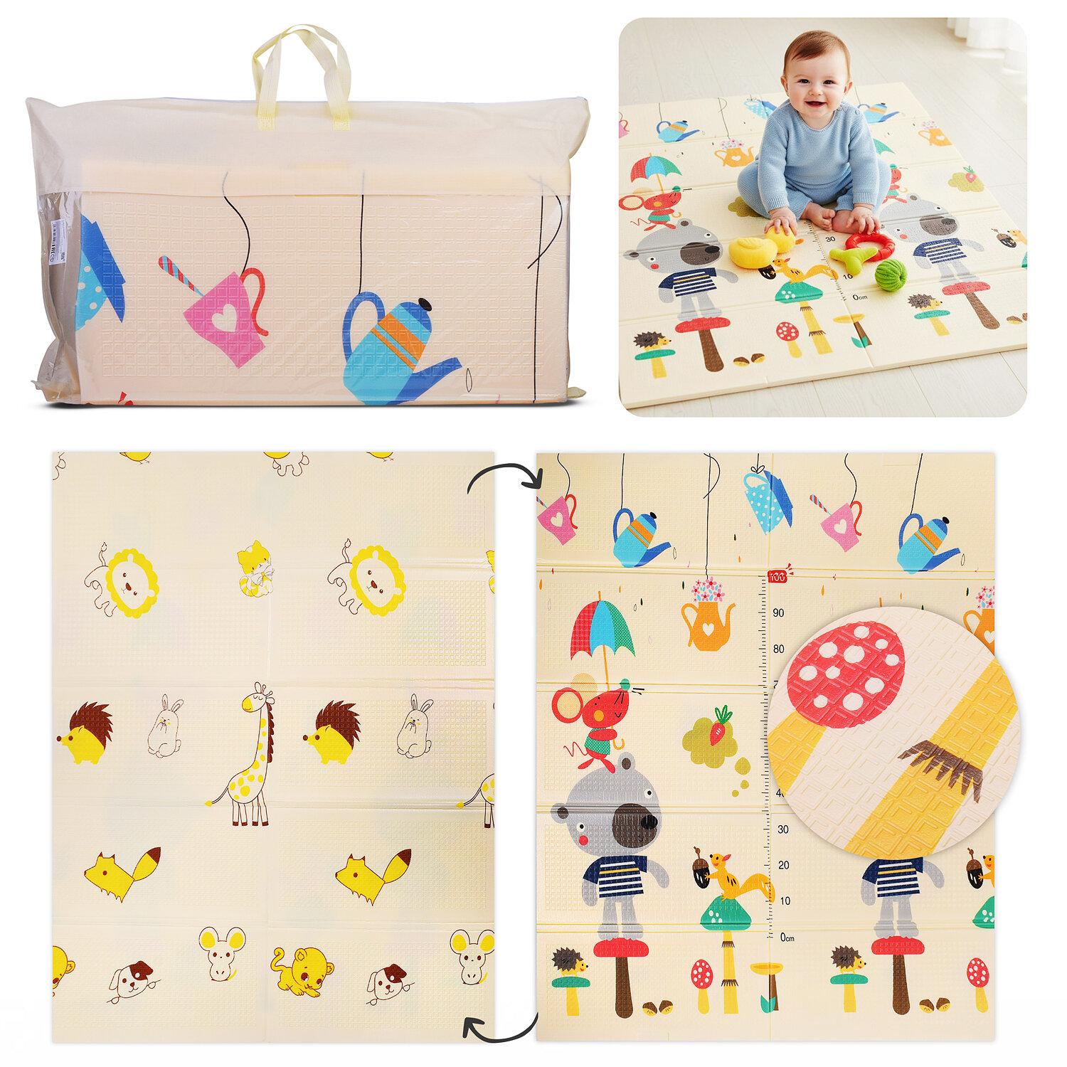 Коврик развивающий 00-7331 "Лесные жители", EVA, (150*180*0,8cm)