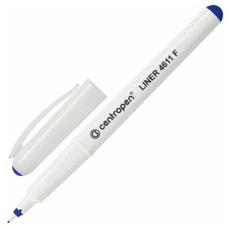 Ручка капиллярная (линер) синяя CENTROPEN "Liner", трехгранная, линия письма 0,3 мм, 4611, 2 4611 0106 (цена за 1 ед. товара)