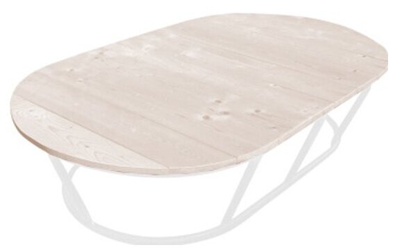 Стол M-group мамасан овальный белый без ротанга