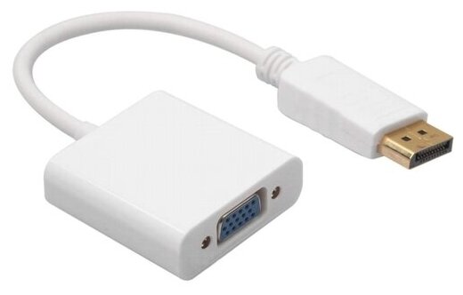 Видео адаптер DP-VGA M/F Orient C308W DisplayPort - кабель 0.2м белый