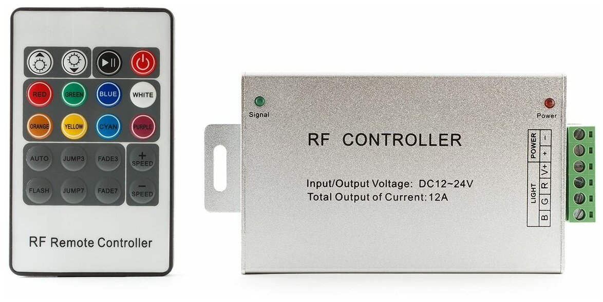 Контроллер для управления светодиодной лентой RGBLC46 радио сигнал 12V/24V, 144W/288W