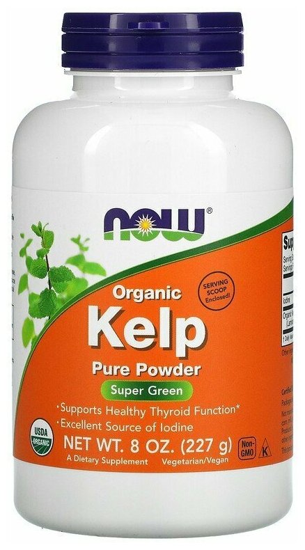 Kelp Pure Powder (Органическая ламинария в порошке) 227 гр (Now Foods)