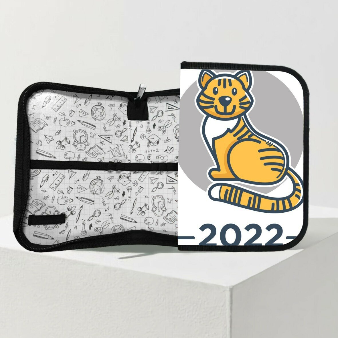 Пенал GOODbrelok, 190х130мм, 1 отделение на молнии, Мальчику, Принт "Год Тигра 2022" - 5