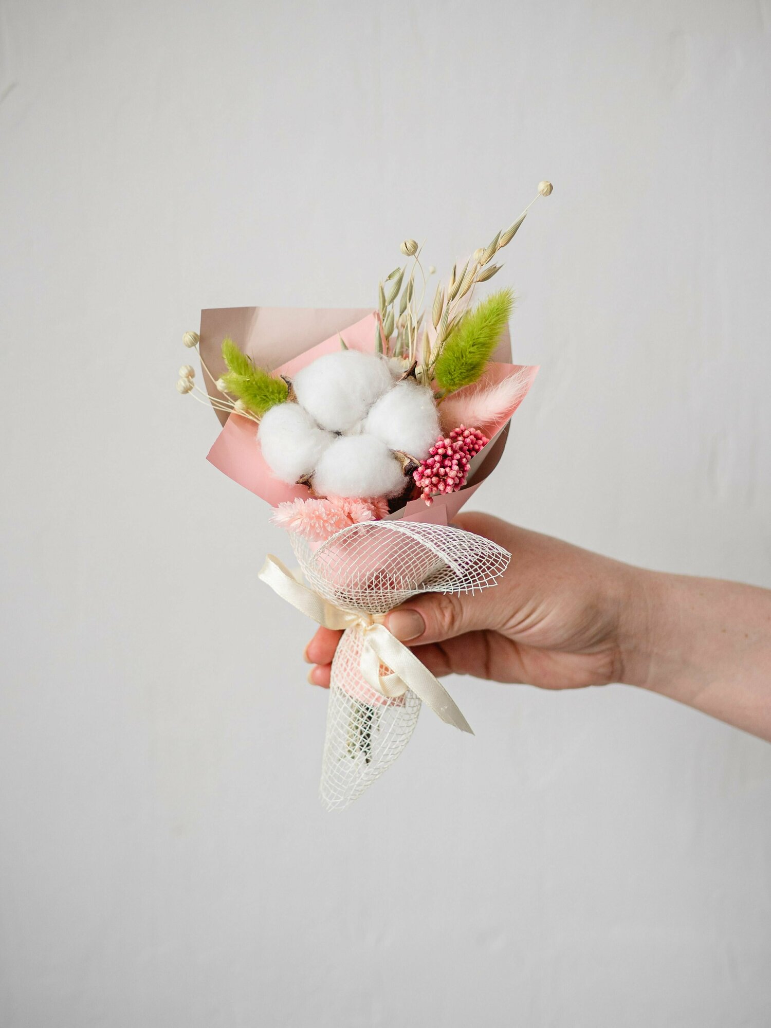 Букет комплимент из сухоцветов в подарок