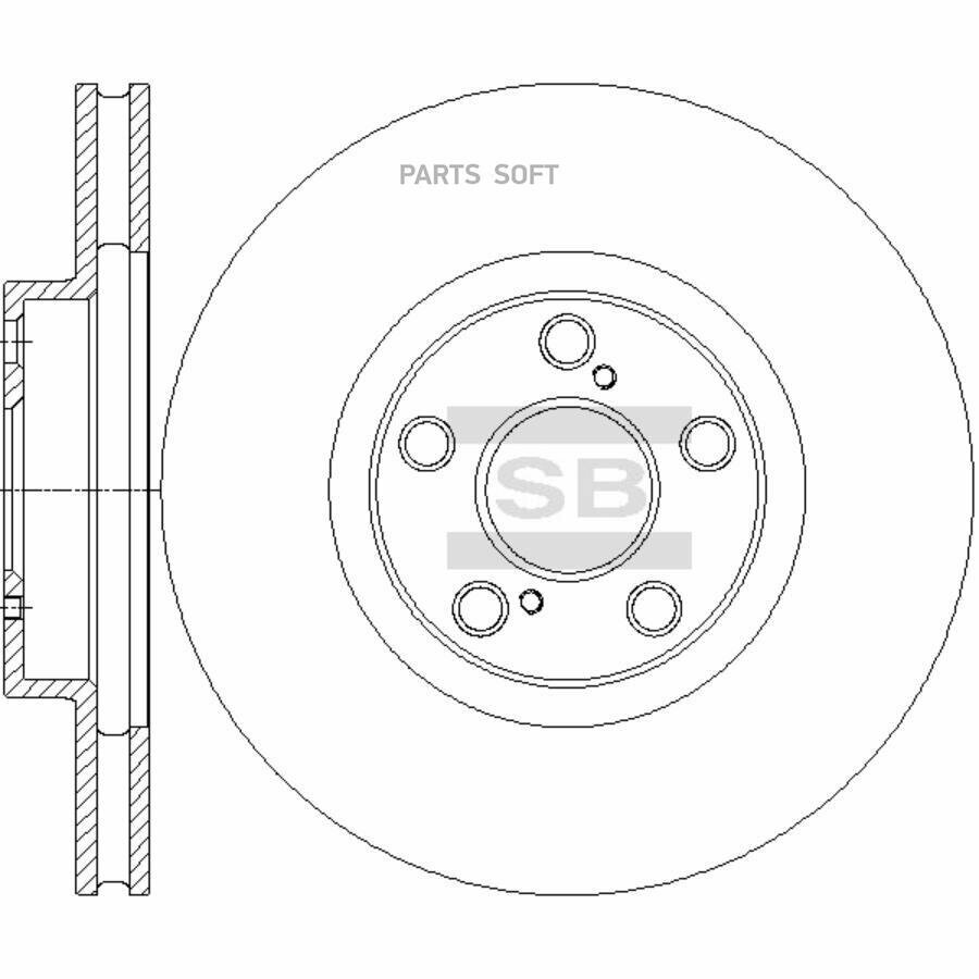 SANGSIN BRAKE SD4684 Диск тормозной передний вент. D 275мм.