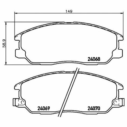 Комплект передних тормозных колодок Mintex MDB2339 для Kia Sorento