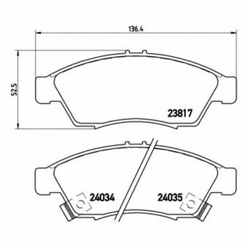 Комплект передних тормозных колодок Brembo P79014 для Suzuki Liana