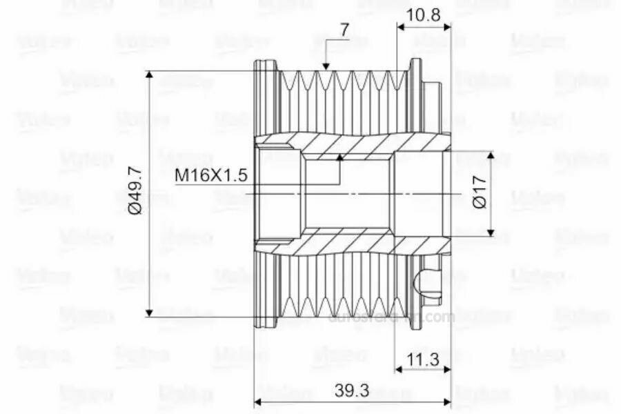 VALEO 588072 Обгонный шкив генератора MERCEDES E, G, GL, M, R, S, CLS