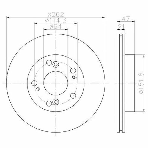 Тормозной диск передний Textar 92175803 для Honda Civic IX, VII, VIII, CR-Z, Integra