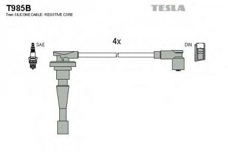 Провода зажигания HONDA CR-V I-II 1995-06 2.0 TESLA T985B