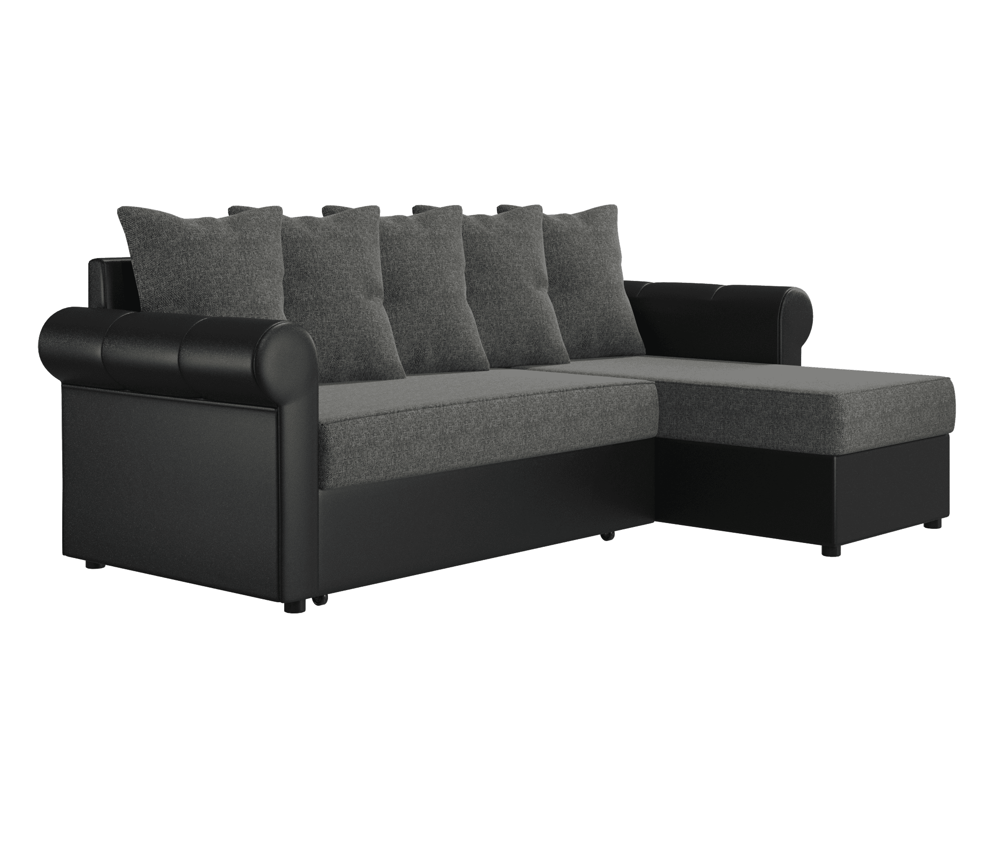 Угловой диван Рейн, темно-серый