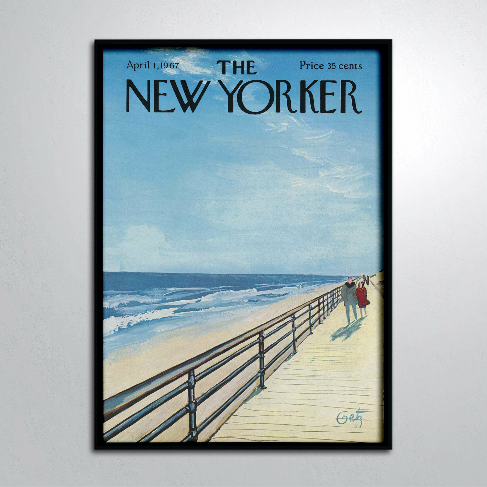 Постер без рамы/Постер для интерьера/Плакат Винтажный Журнал Нью Йоркер The NEW YORKER 1 апрель 1967г