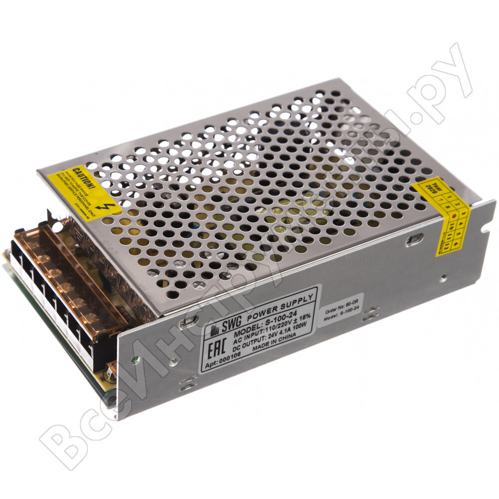 Блок питания сетка SWG 100 W, 24V, S-100-24 00000000106