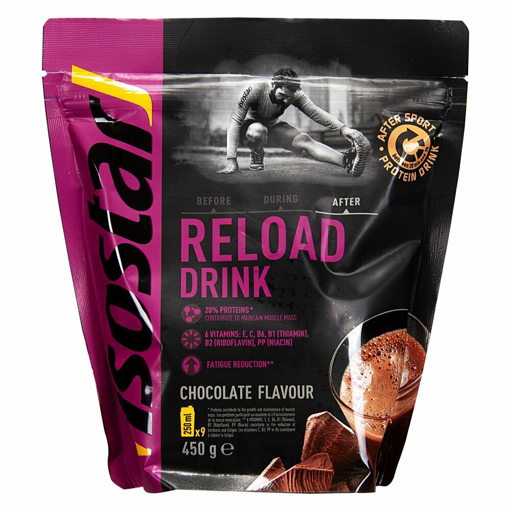 Isostar Reload Drink, 450 г, Вкус Chocolate / Шоколад
