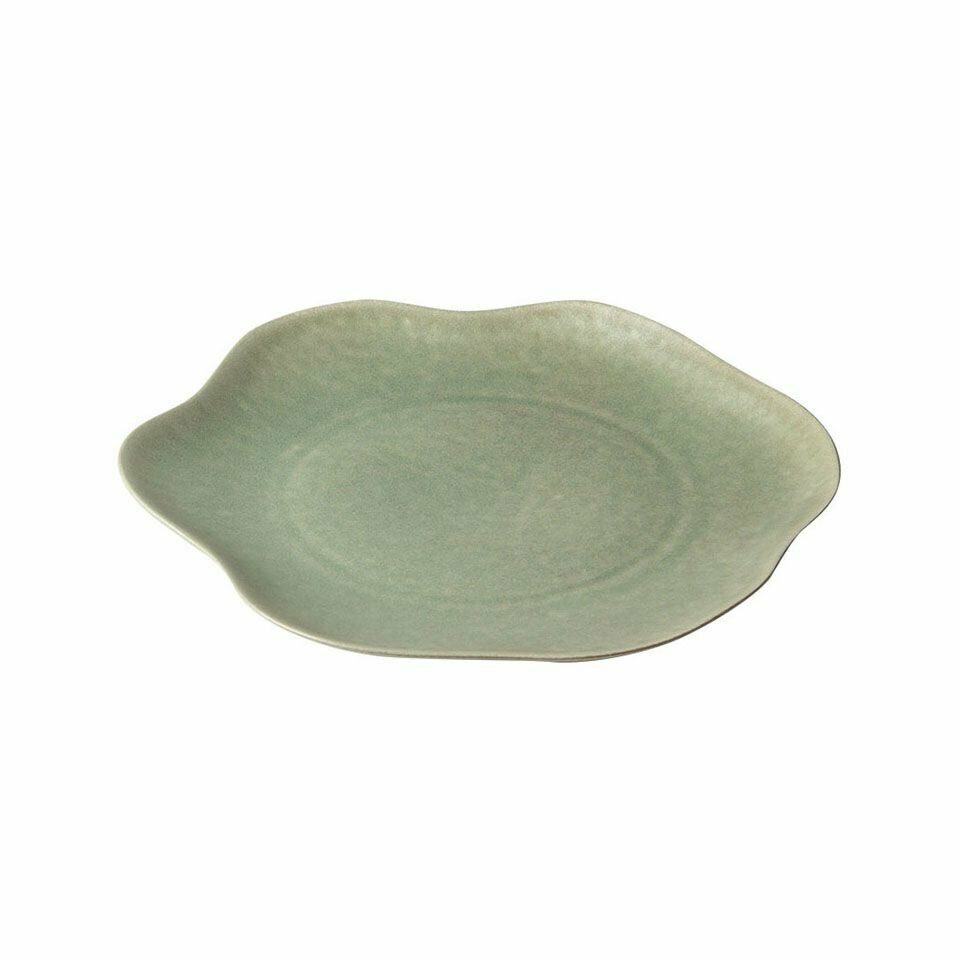 Тарелка ROOMERS TABLEWARE Shell, 28 см, каменная керамика, цвет бирюзовый (L9003-CU)