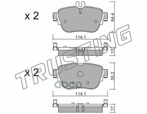 К-т дисков. тормоз. колодок MERCEDES BENZ Classe-E W213 2016- R Trusting арт. 11360