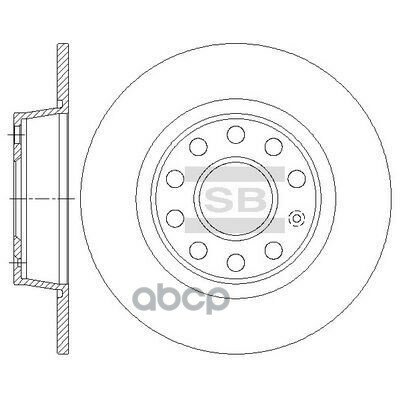 Тормозной диск Sangsin brake SD5411 Skoda Octavia, Audi A3 для тормозной системы