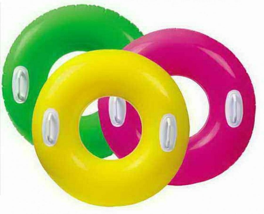 Комплект из 3-х шт. Круг для плавания Яркое настроение, с ручками, диаметр 76 см, от 8 лет, 59258NP INTEX
