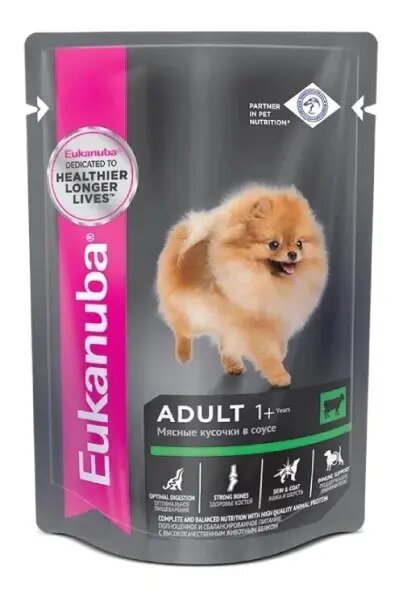 Eukanuba Паучи для собак с говядиной в соусе 0,1 кг