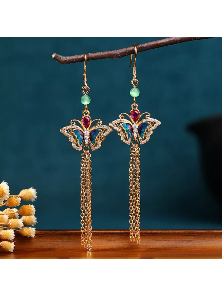 Серьги, искусственный камень