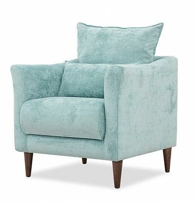 Кресло для отдыха Катрин Люкс Бирюзовый Велюр, 78х83х74 см