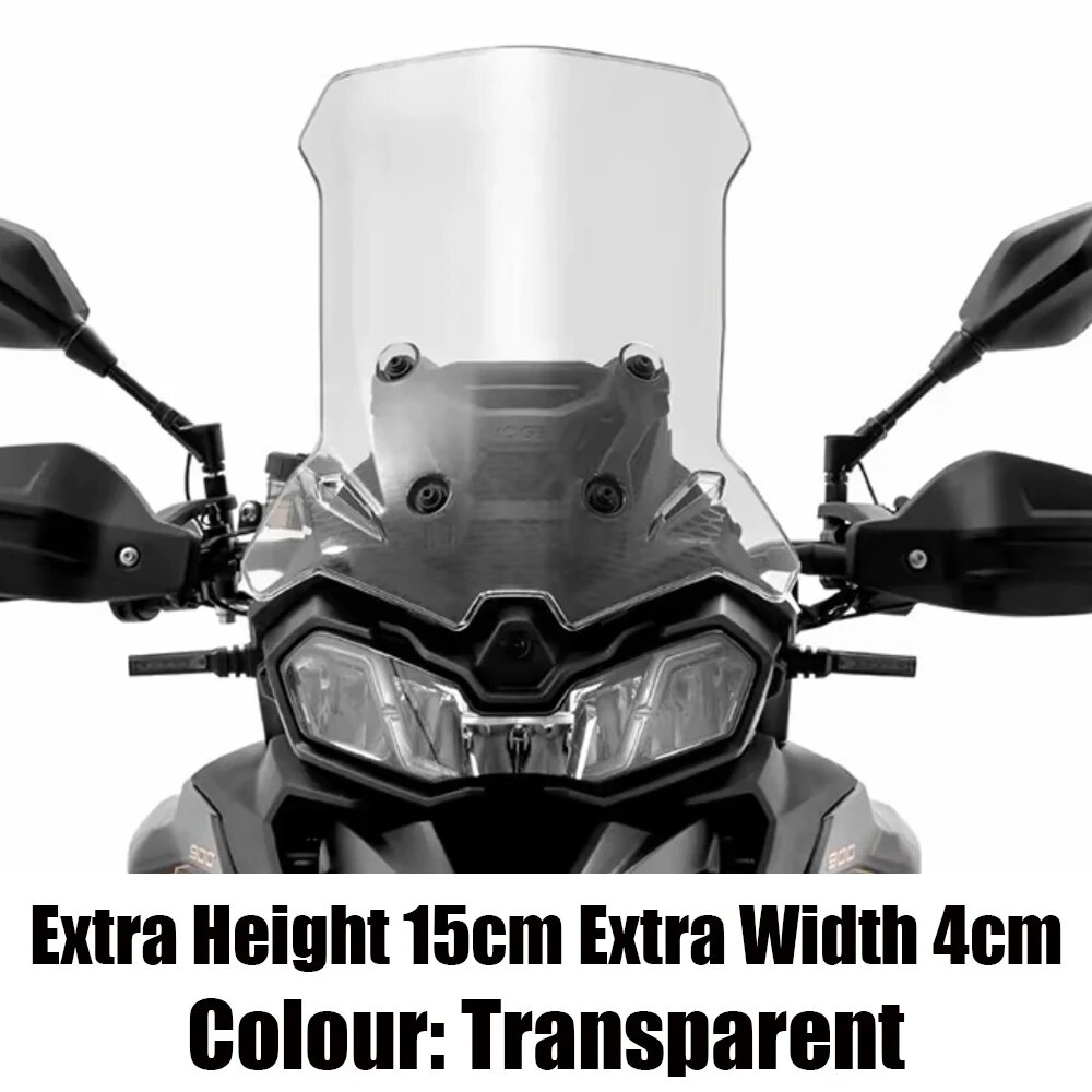 Мотоэкран для Loncin VOGE Valico 900 DSX DS 900 X, прозрачный, высота +15см