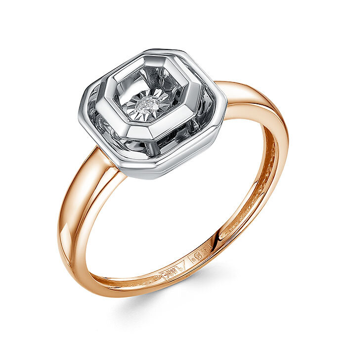 Кольцо, золото, 585 проба, бриллиант