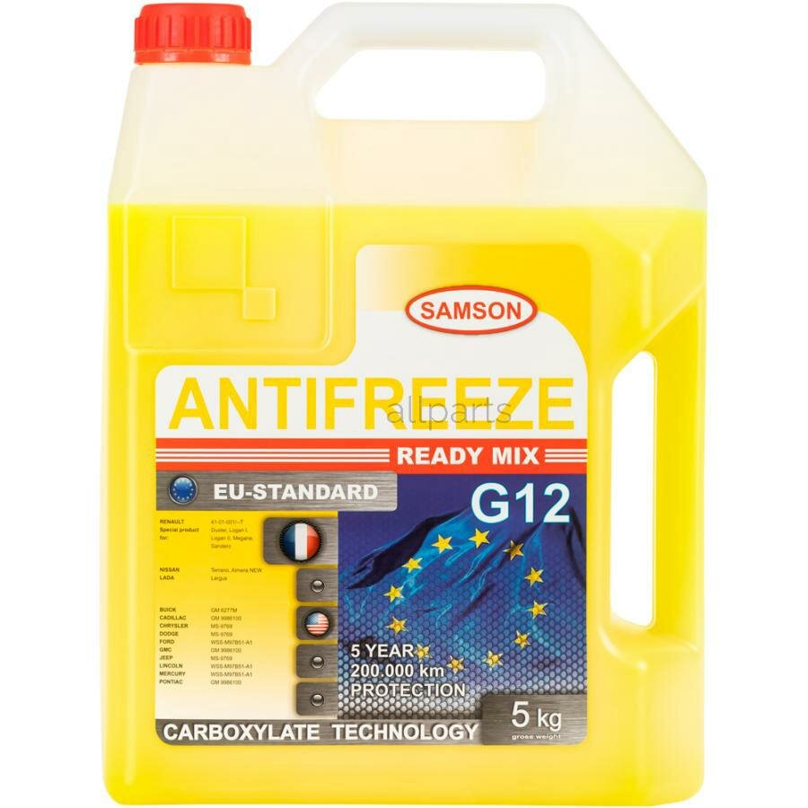 SAMSON 803368 Samson EU-Standard G12 5KG антифриз! желтый, готовый Carboxylate\