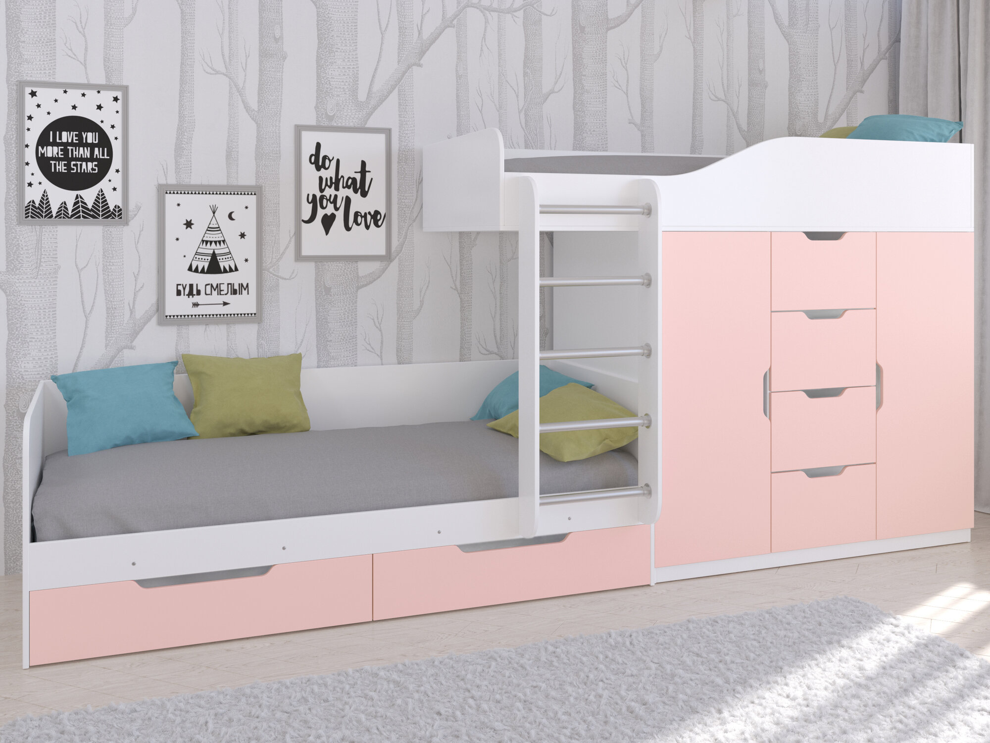 Кровать двухъярусная Астра 6 РВ-Мебель