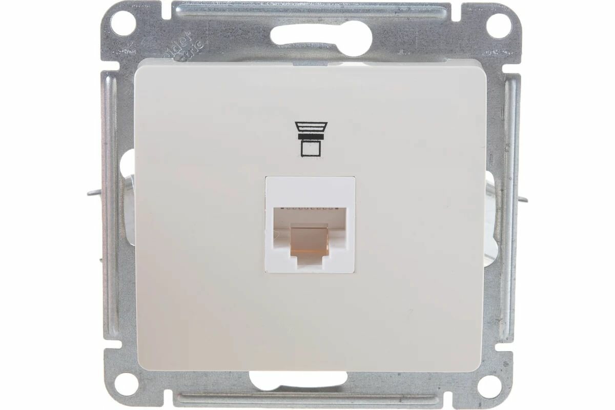 Розетка компьютерная RJ45 категория 5е в рамку бежевая GSL000281K Glossa Schneider Electric