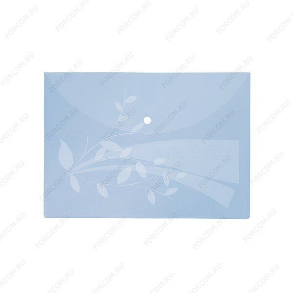 Папка конверт с кнопкой FlexOffice А4 (340x240мм), 0,12 мм, голубая (FlexOffice FO-CBF02 BLUE)