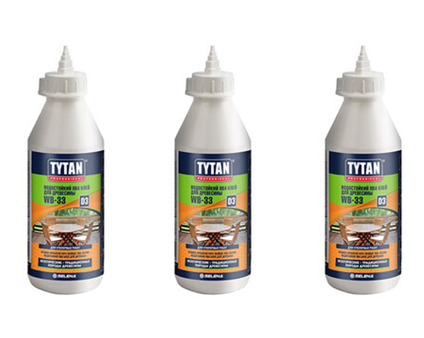 Клей ПВА для древесины Tytan Professional водостойкий D3 210 г (3 шт.)