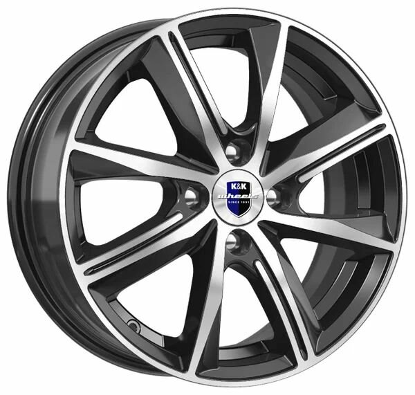 Колесный литой диск КиК Арнар-оригинал R15x6 4x100 ET50 CB60.1 Almaz_black