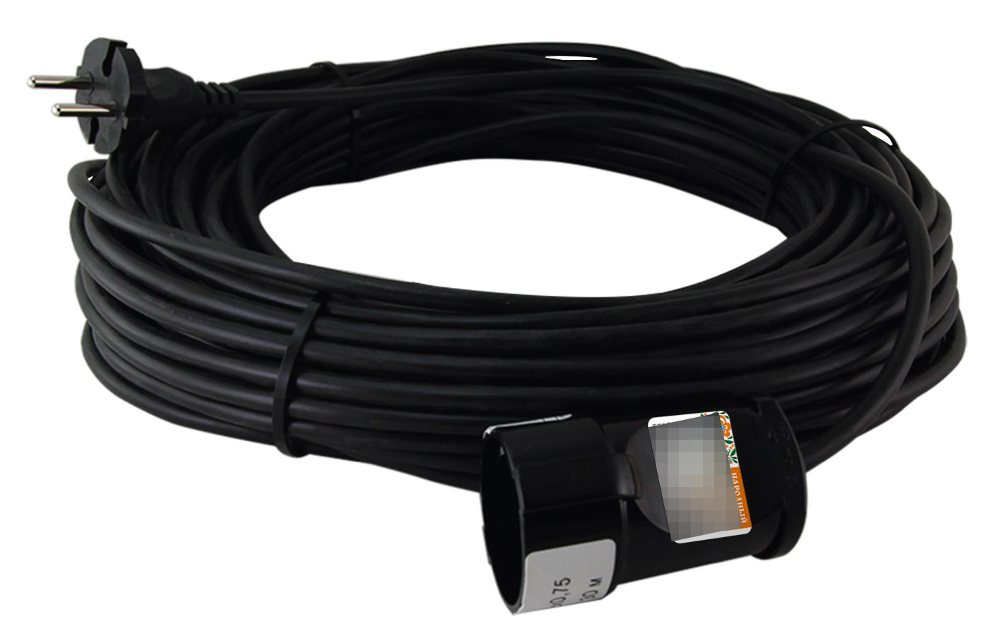 Удлинитель шнур силовой TDM Electric / ТДМ Электрик Народный У1-12033 с заземлением, провод ПВС черный, 1 штепсельное гнездо, 2.2кВт 10м, SQ1307-0211 / электрика
