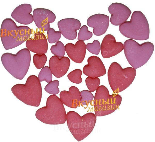 Выемка-плунжер для марципана/мастики сердечки мини (Набор из 3 шт.)