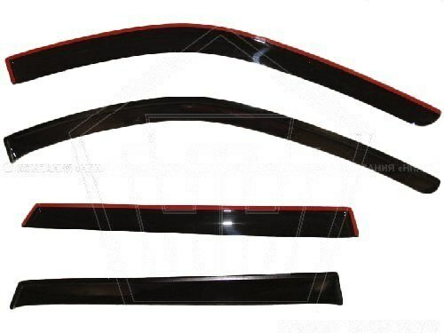 Дефлектор окон а/м ваз 1117 "калина" универсал (к-т,4 шт.) накладные (dn-00020)