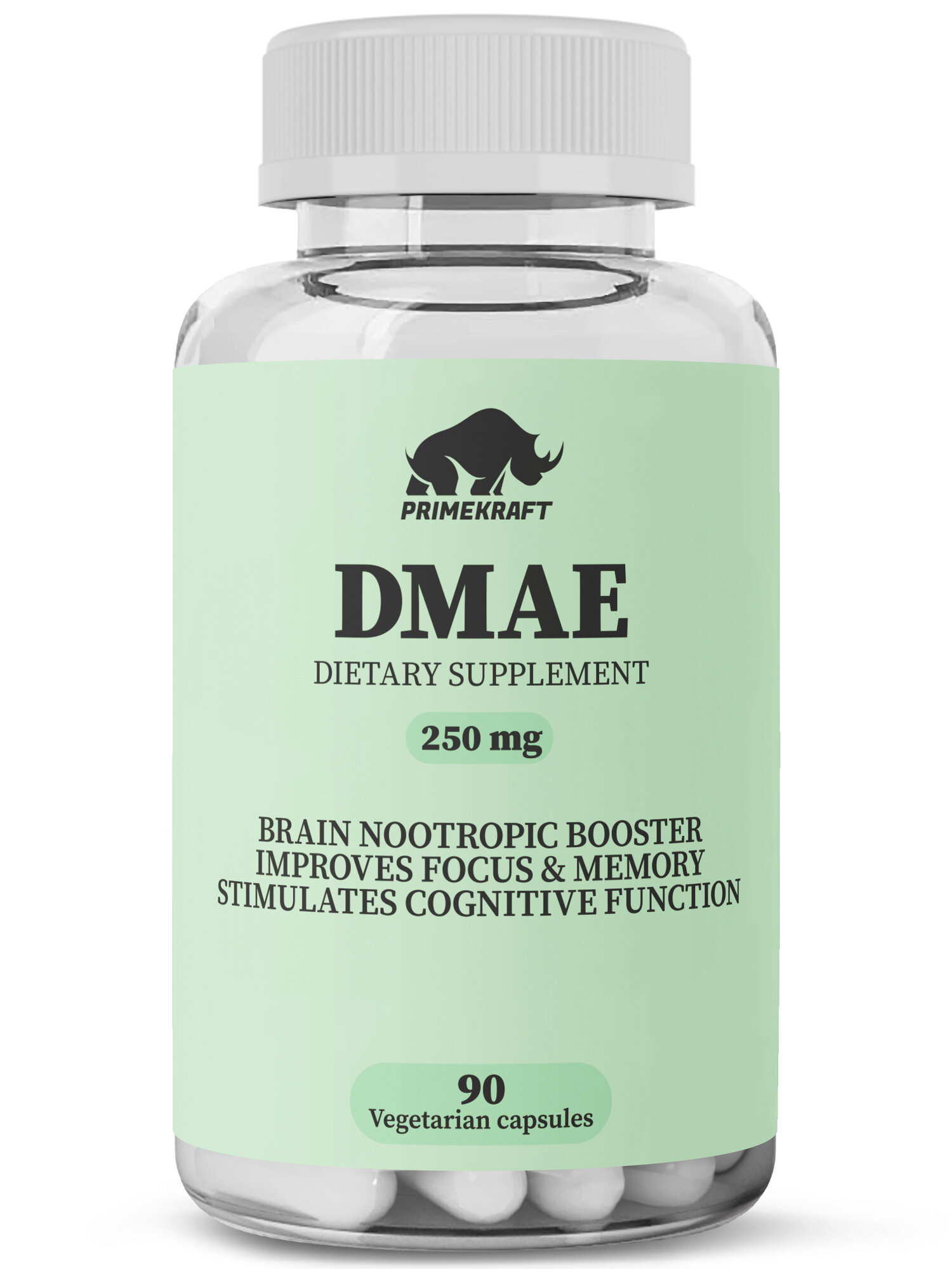 Prime Kraft DMAE, для спортсменов, диметиламиноэтанол, 250мг, 90капсул