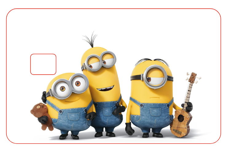 Наклейка на банковскую карту, стикер на карту, Миньоны