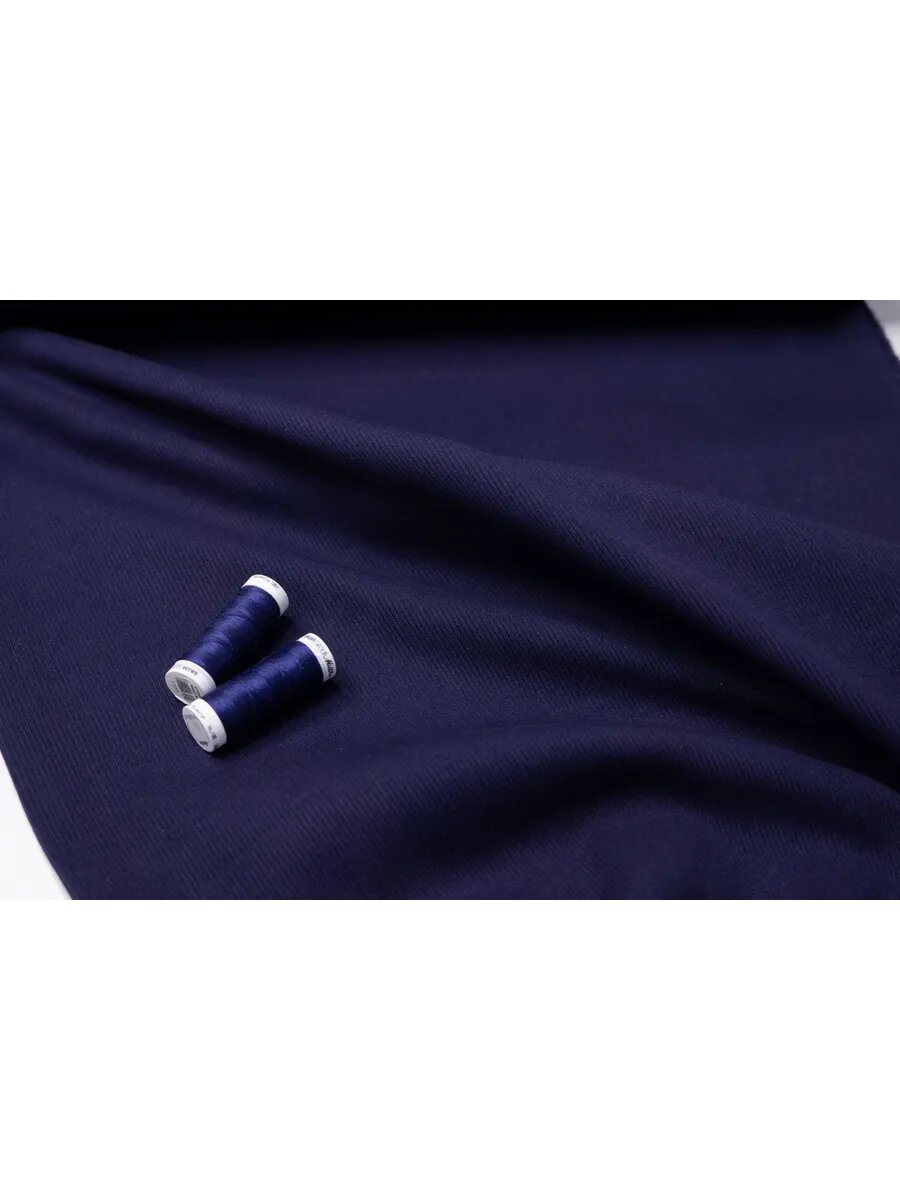 Ткань Кашкорсе синее плотное 1 метр